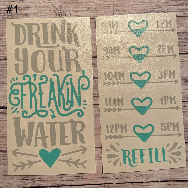 Water Bottle Tracker Decal - Etsy