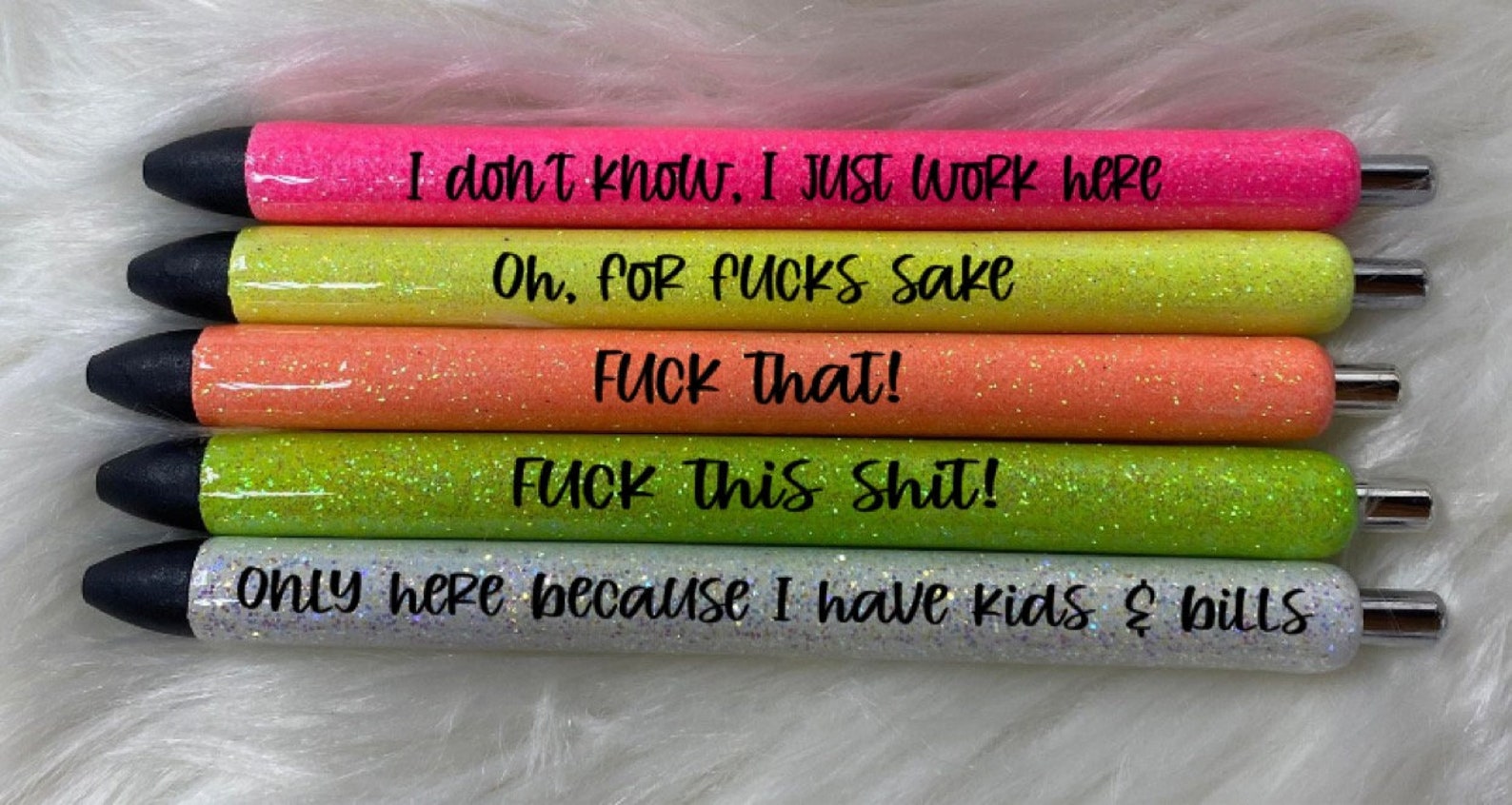 Set of 7 Days of the Week Glitter Epoxy Gel Pens Sassy Epoxy - Etsy