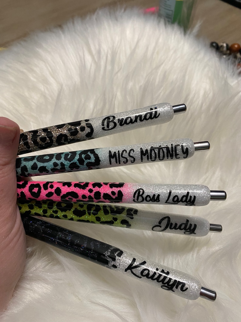 Personalized Half Leopard with Name by the Clicker Epoxy - Etsy