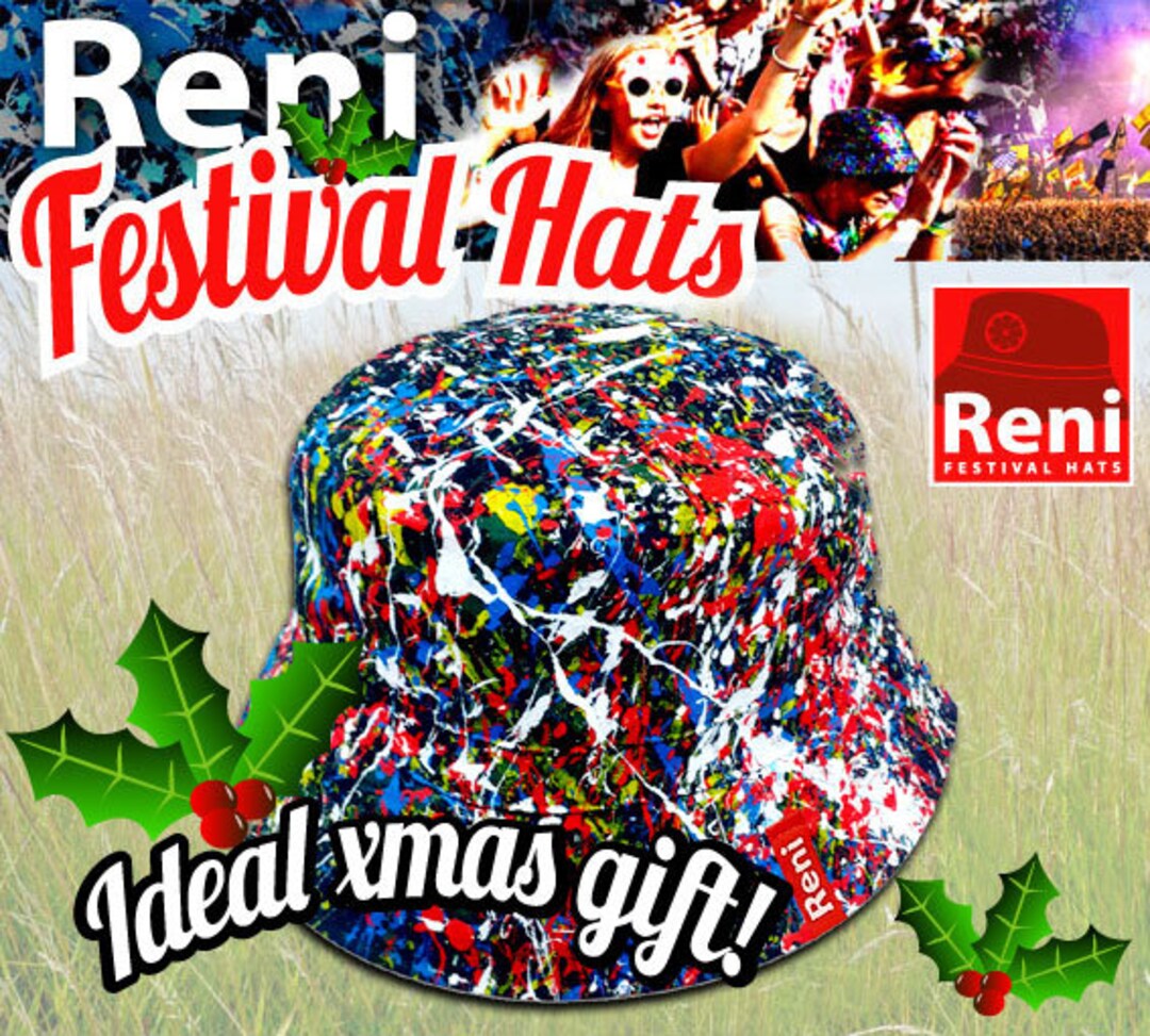 Classic DARK Multi Colour Reni Bucket Hat Pollock Roses Style Ideal ...