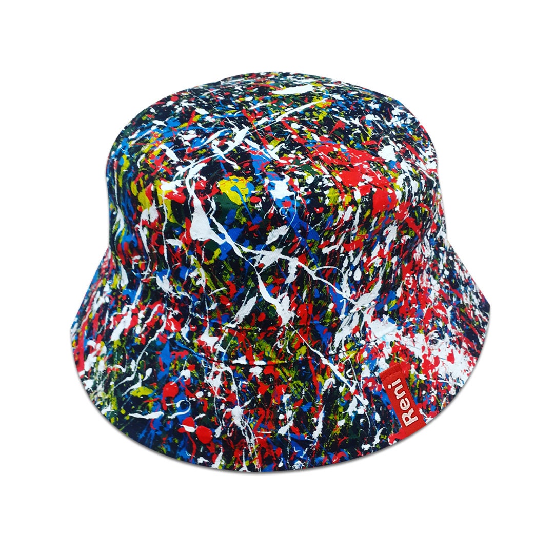 Classic DARK Multi Colour Reni Bucket Hat Pollock Roses Style - Etsy