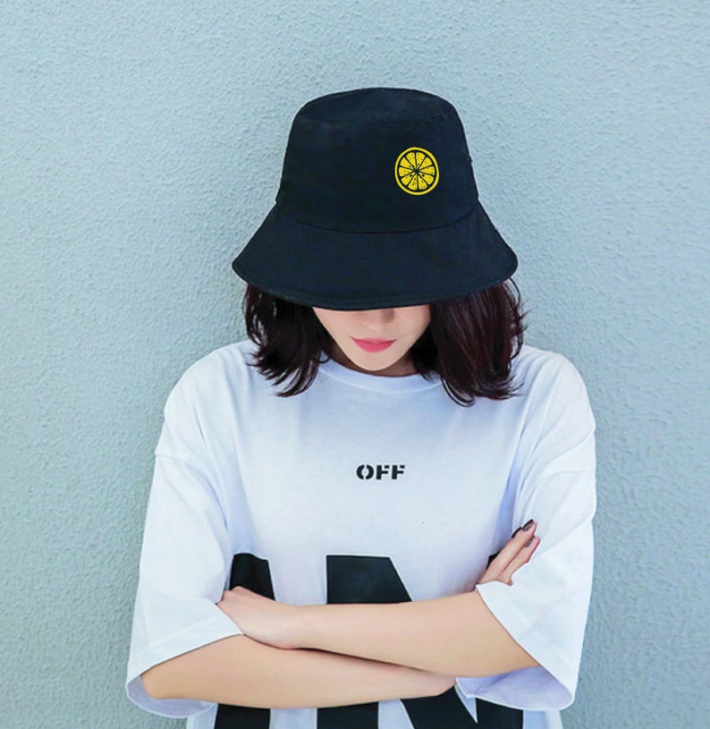 Black LEMON Reni Hat Bucket Hat Roses Style - Etsy