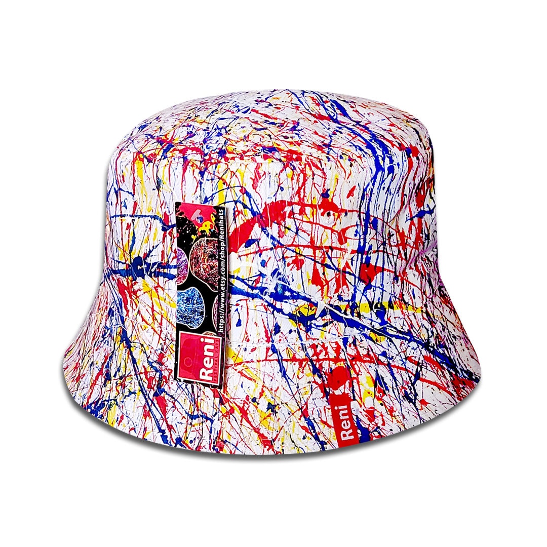 Classic White Multi Colour Reni Bucket Hat Pollock Roses Style - Etsy