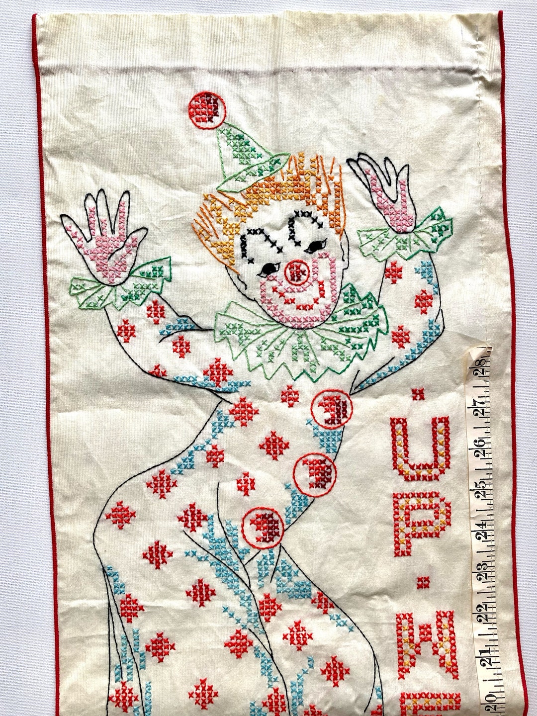 Vintage Cross Stitch Growth Chart Boy Girl Baby 11” X 37” - Etsy