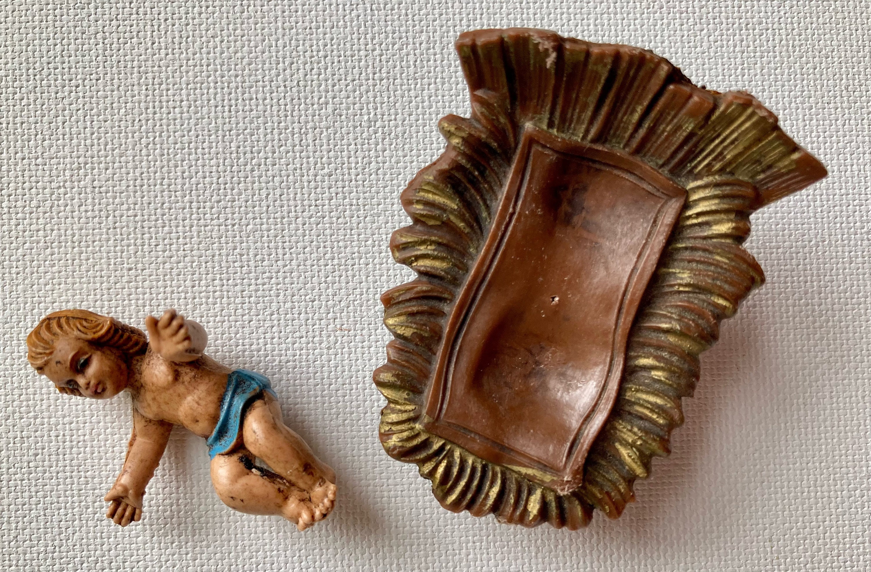 Vintage Depose Italy Nativity Set 8 Piece Plastic Figurines - Etsy