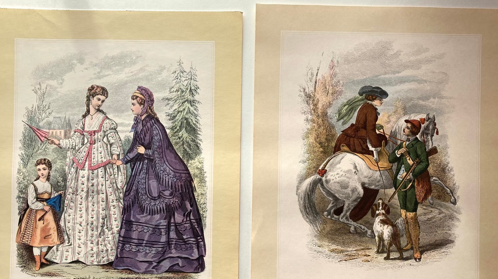 Set of 12 Colored Fashion Plate Prints Dress History Victorian, Art ...