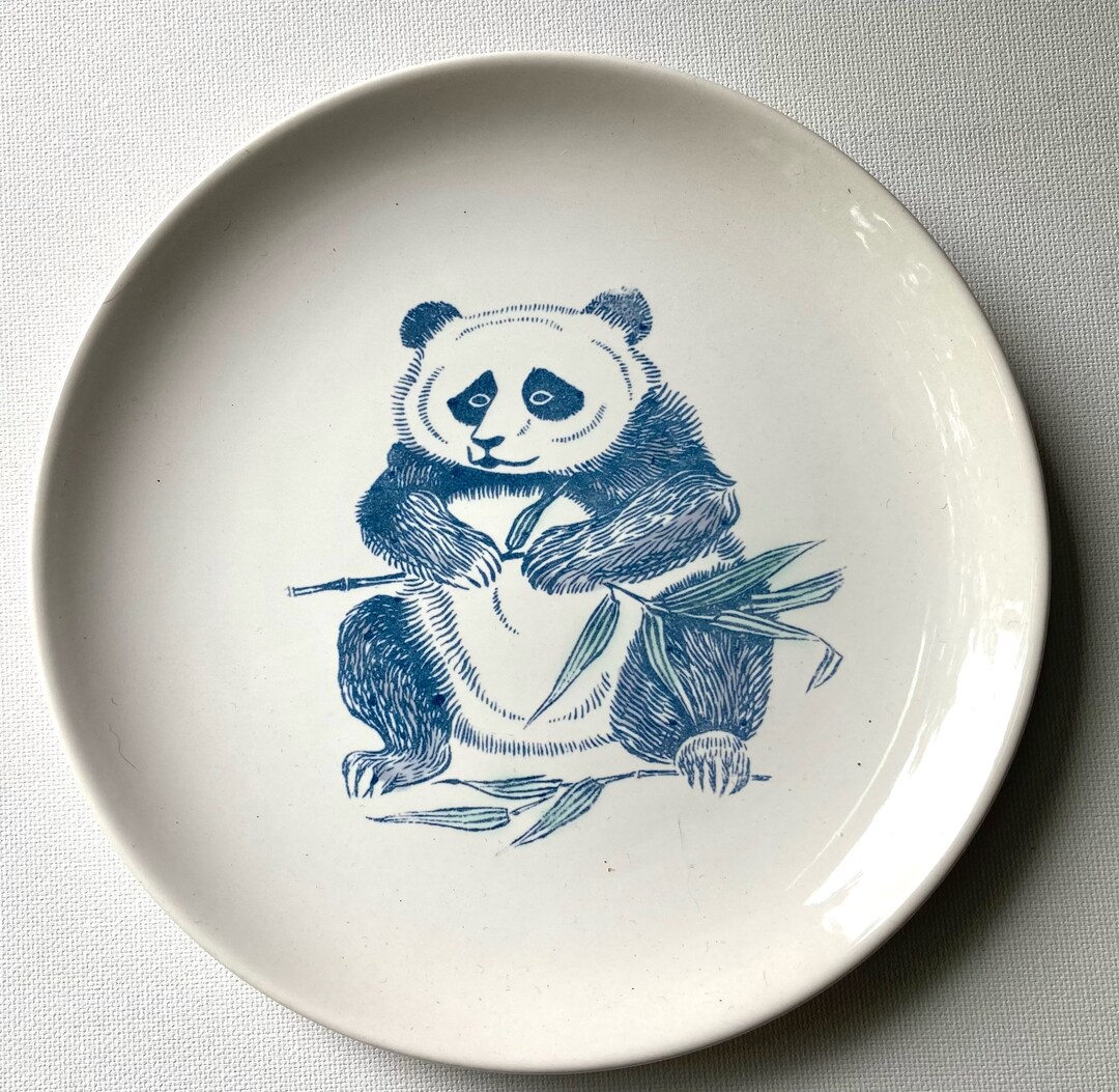 1960s Poole Pottery Child’s Plate 7” Panda Plate - Etsy