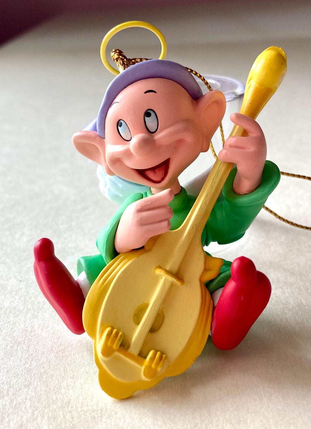 Grolier Disney Dopey Angel Playing Mandolin Xmas Ornament Angel Series ...