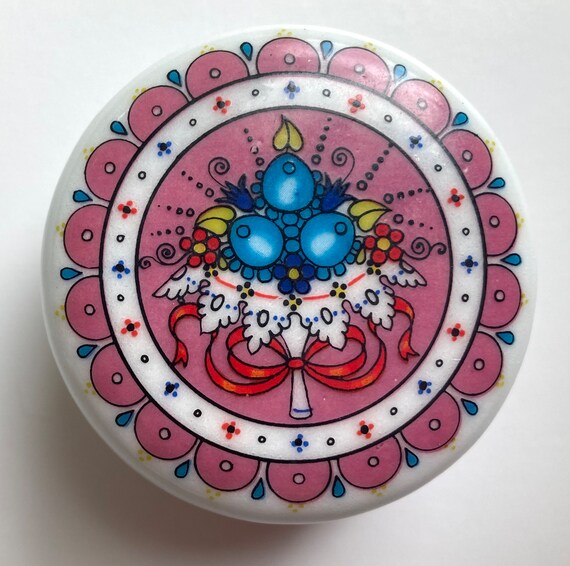 Small Enamel Ware Keepsake Box with Lid Made in Austr… - Gem