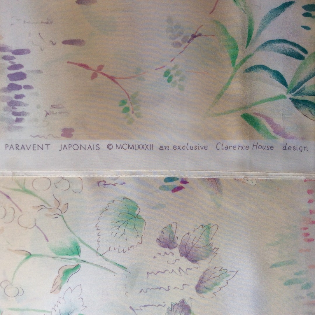 Clarence House Kazumi Ratti Italy 1982 Paravent Japonais Silk Fabric ...