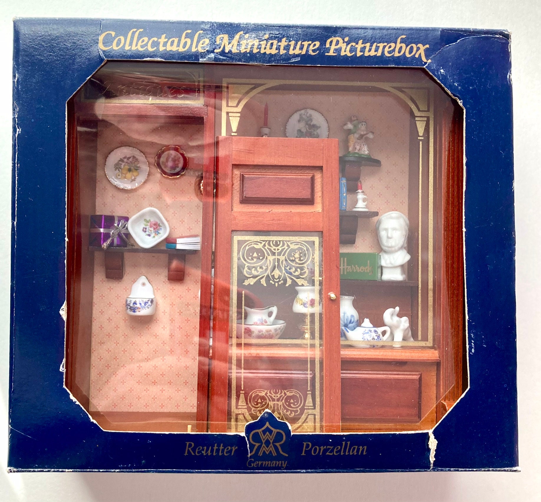 Vintage REUTTER ORIGINAL German Miniature Antique Shop, Shadow Box ...