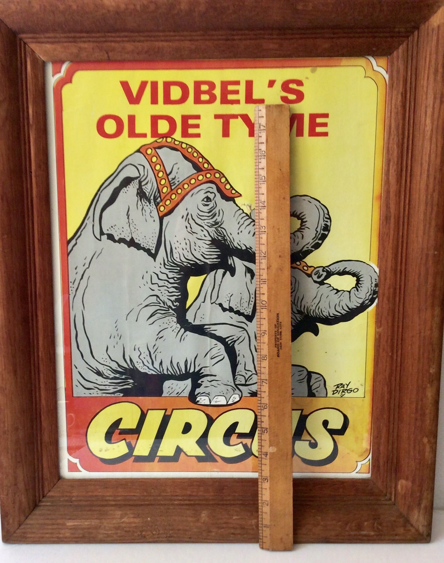 Vintage Ray Dirgo Circus Art Vidbels Olde Tyme Poster Framed | Etsy