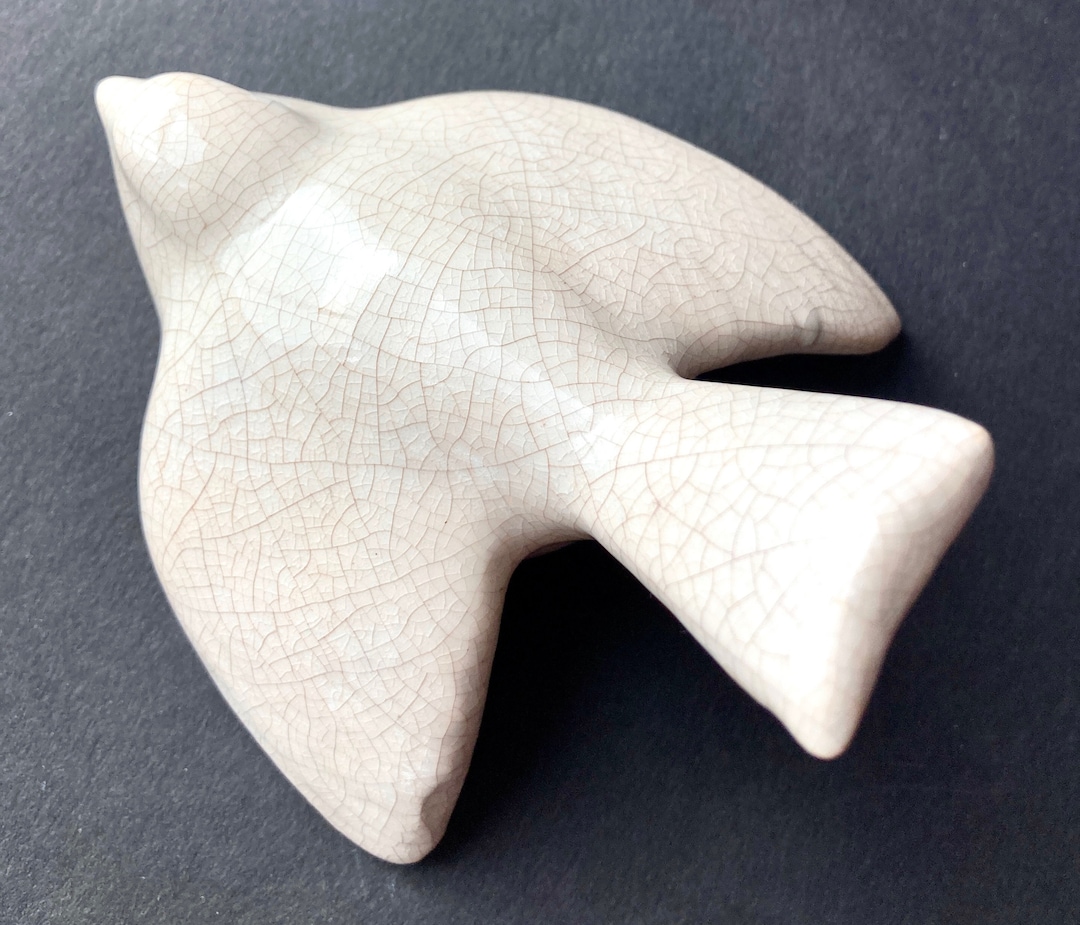 Crackled Ceramic Bird Decor Vintage Studio Art Pottery MCM Bird ...