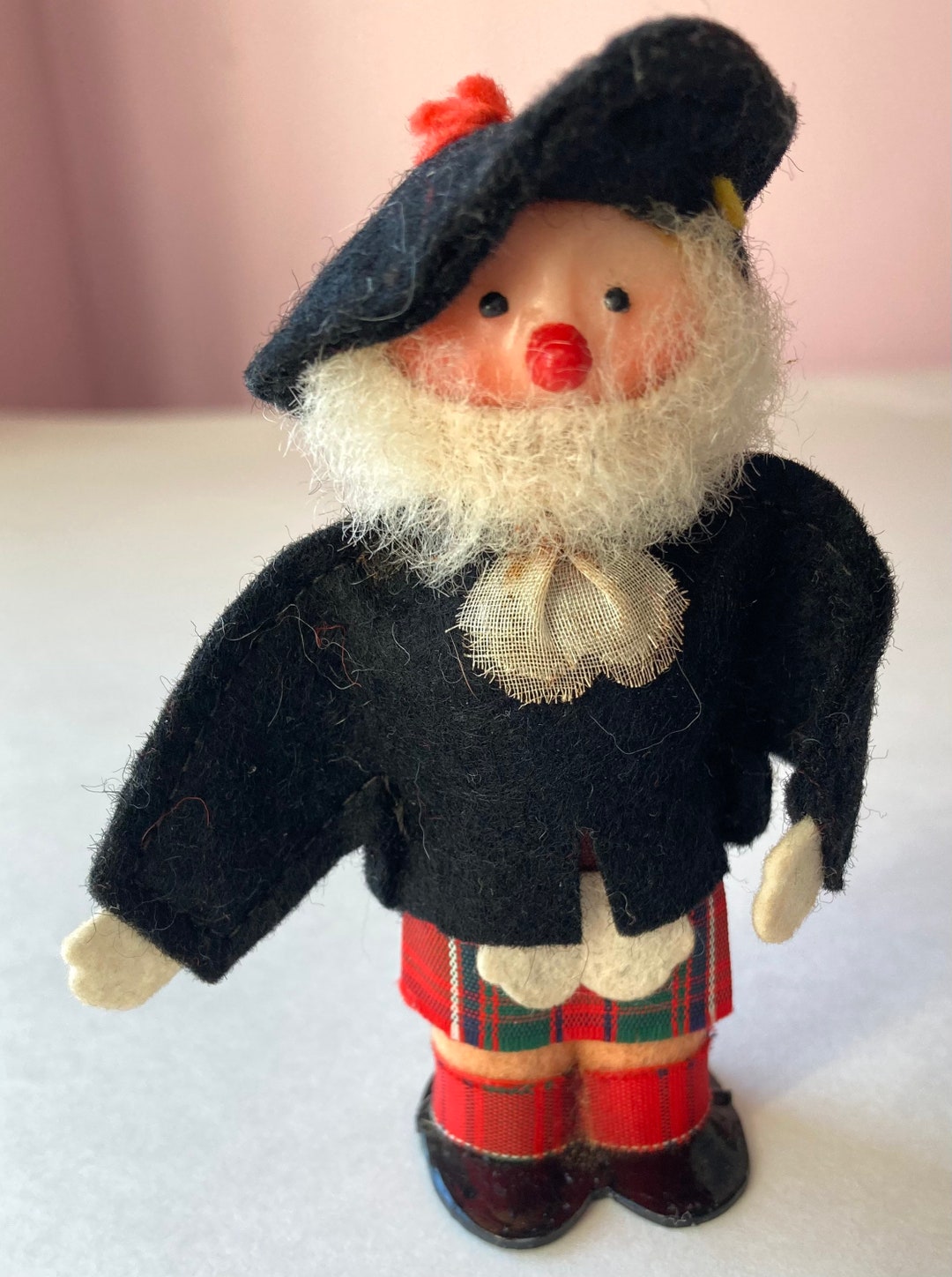 Vintage Scottish Kilt Figurine, Handmade Felt and Plastic, 4" - Etsy