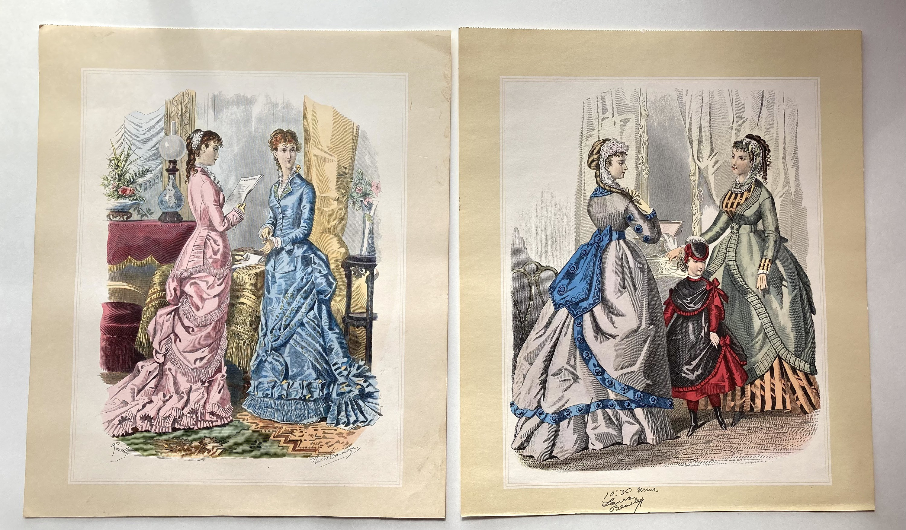 Set of 12 Colored Fashion Plate Prints Dress History Victorian, Art ...