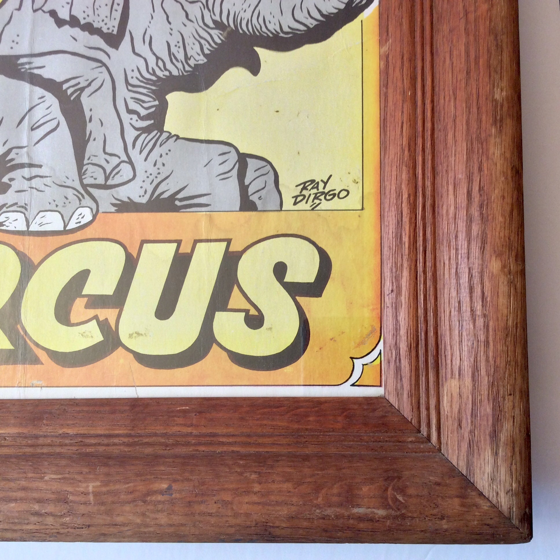 Vintage Ray Dirgo Circus Art Vidbels Olde Tyme Poster Framed | Etsy