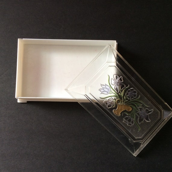 Mid Century Fosta plastic box, celluloid vanity box, … - Gem