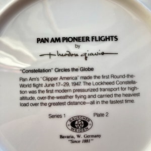 Pan Am Pioneer Flights, Pan Am Airlines Commemorative Plates, Pan ...