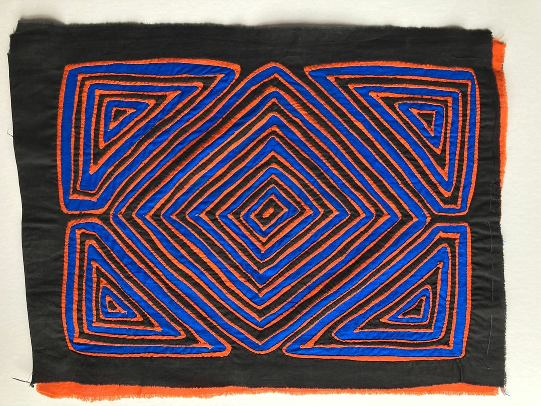 Vintage Mola Folk Art Textile From South America, Cuna Panama Wall ...