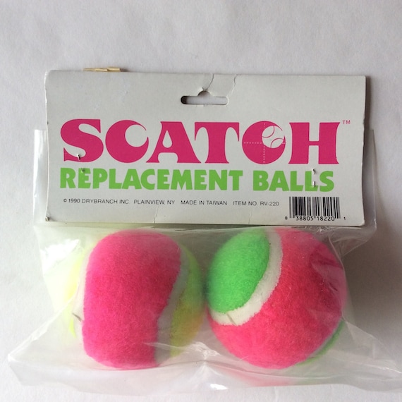 Vintage Tennis Balls Neon Scatch 1990 | Etsy