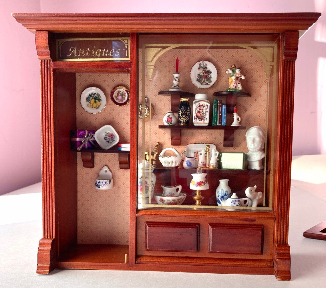 Vintage REUTTER ORIGINAL German Miniature Antique Shop, Shadow Box ...
