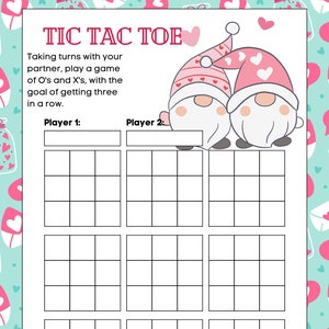 Valentine Tic Tac Toe Printables - Etsy