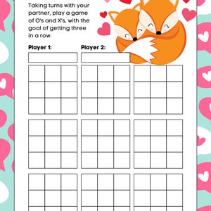 Valentine Tic Tac Toe Printables - Etsy