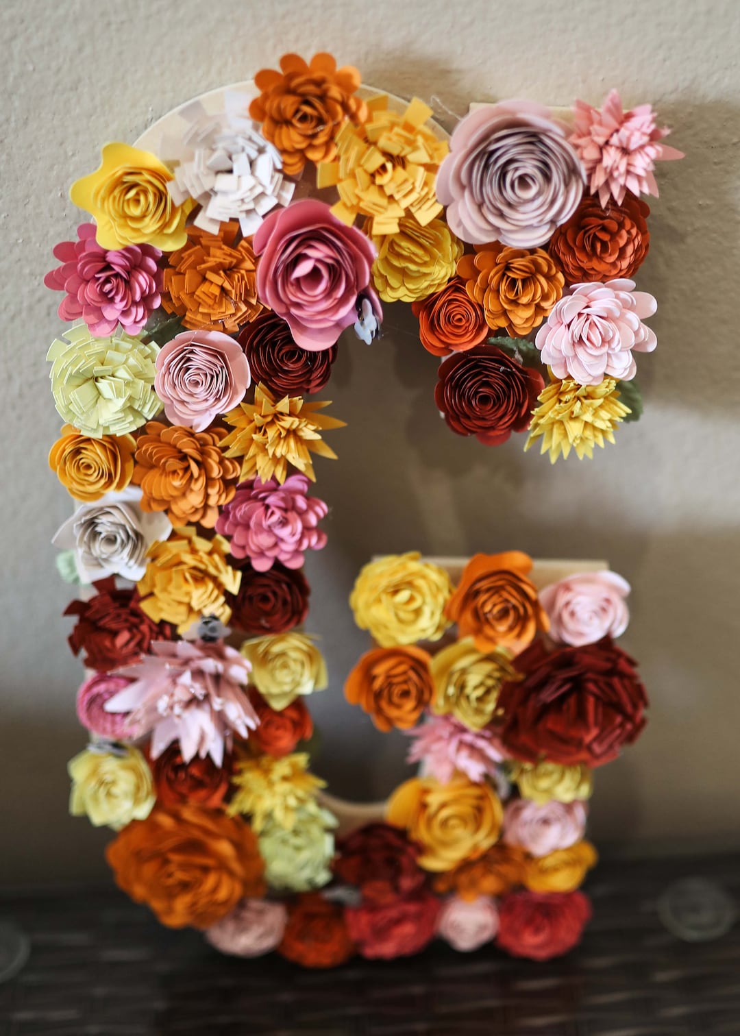 Handmade Paper Flower Letter - Etsy
