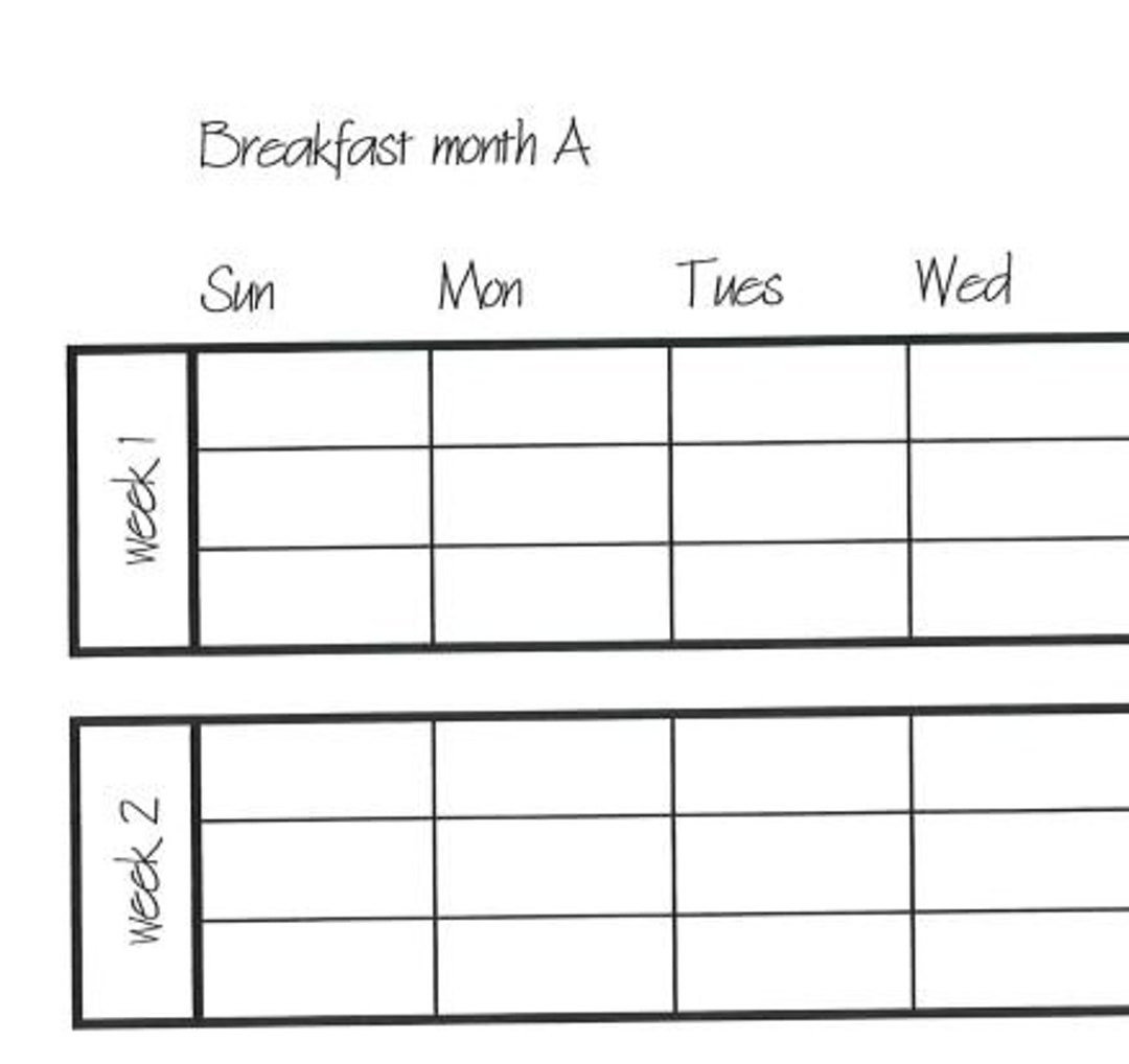 Menu Planner and Grocery List - Etsy