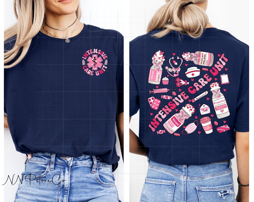 Intensive Care Unit Nurse Shirt, ICU Nurse Valentine's Day Shirt, Nurse ...