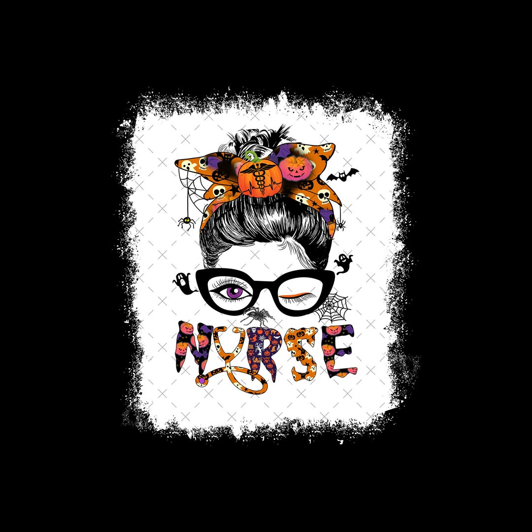 Bleach Spooky Nurse Halloween Messy Bun PNG - Etsy