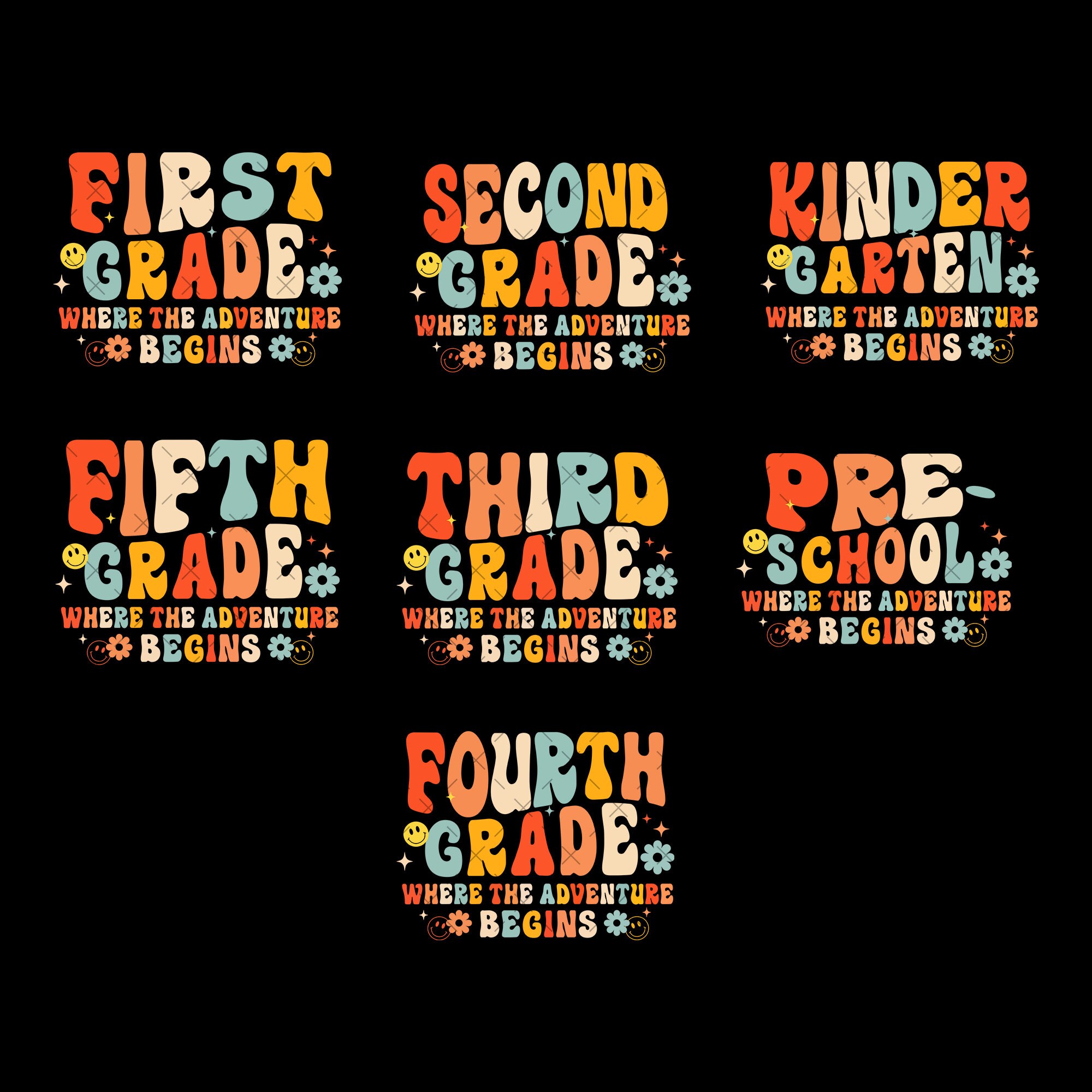 Back to School Png Bundle Where the Adventure Begins 1st Day of School ...