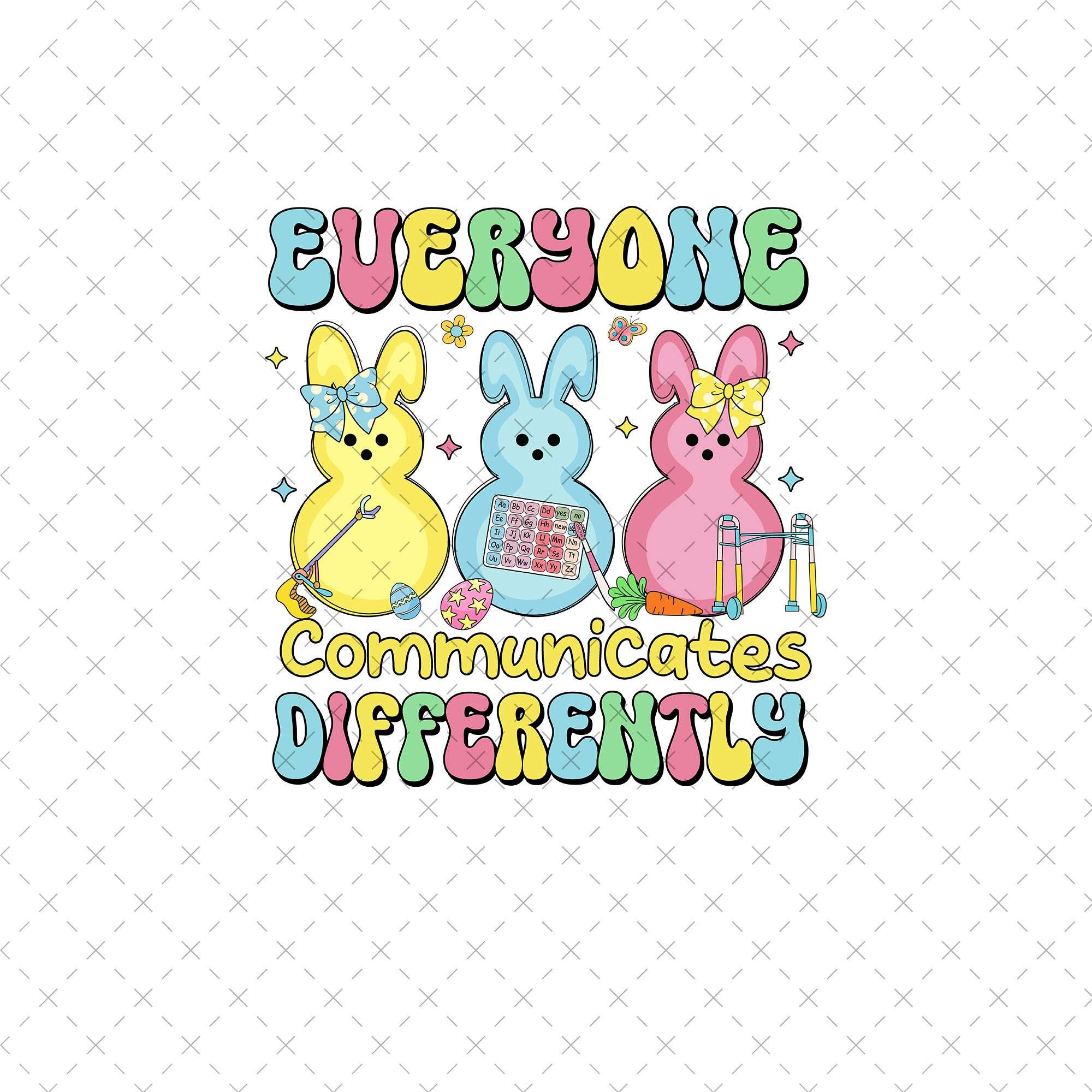 Everyone Communicates Differently Png, Easter Autism Awareness Png ...