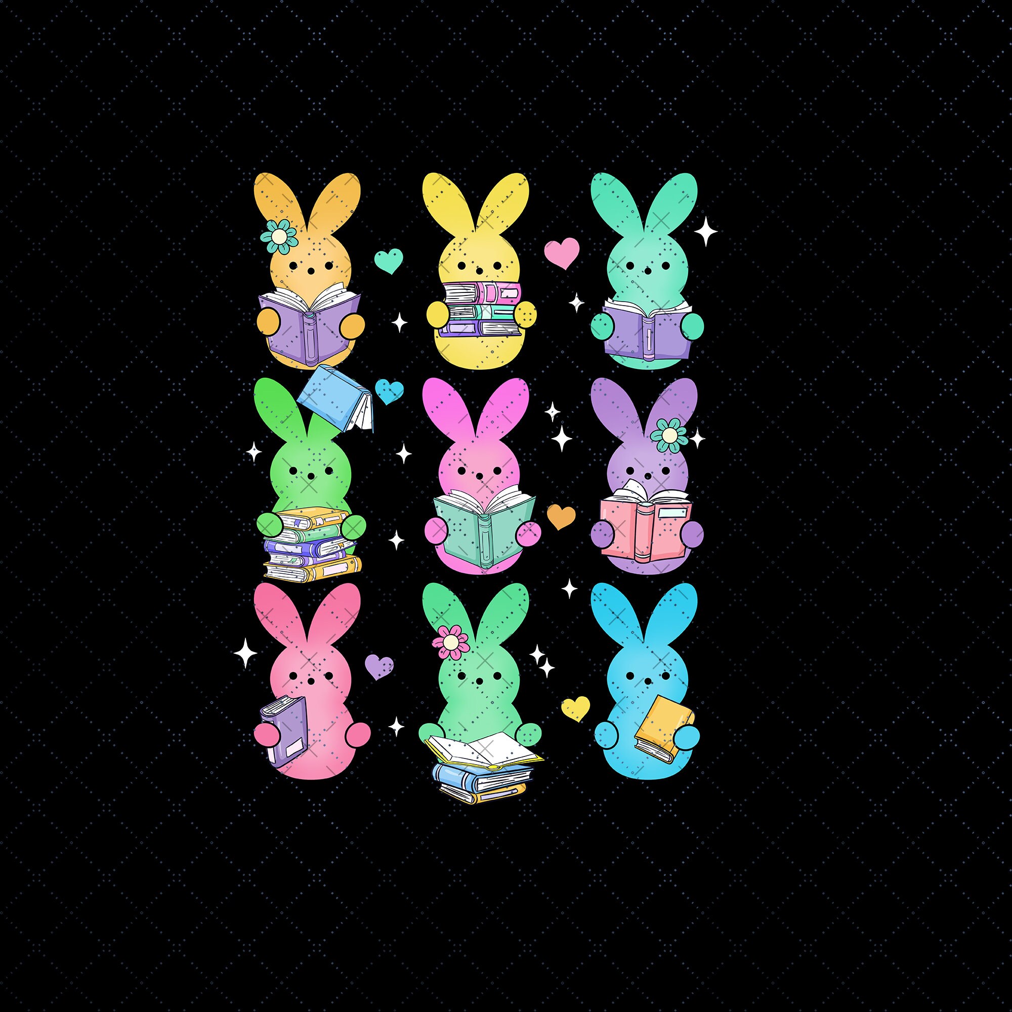 Bunny Reading Book Easter Png, Bunny Bookish Png, Easter Era Png ...