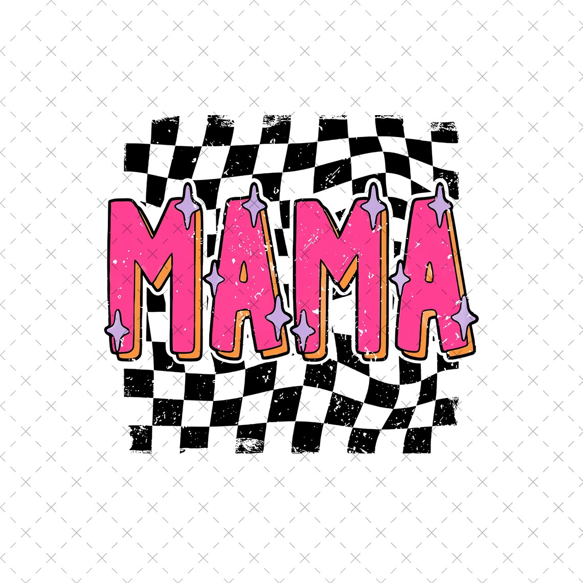 Retro Mama Png, Retro Checkered Mama Png, Mothers Day Png, Mom Gift Png ...