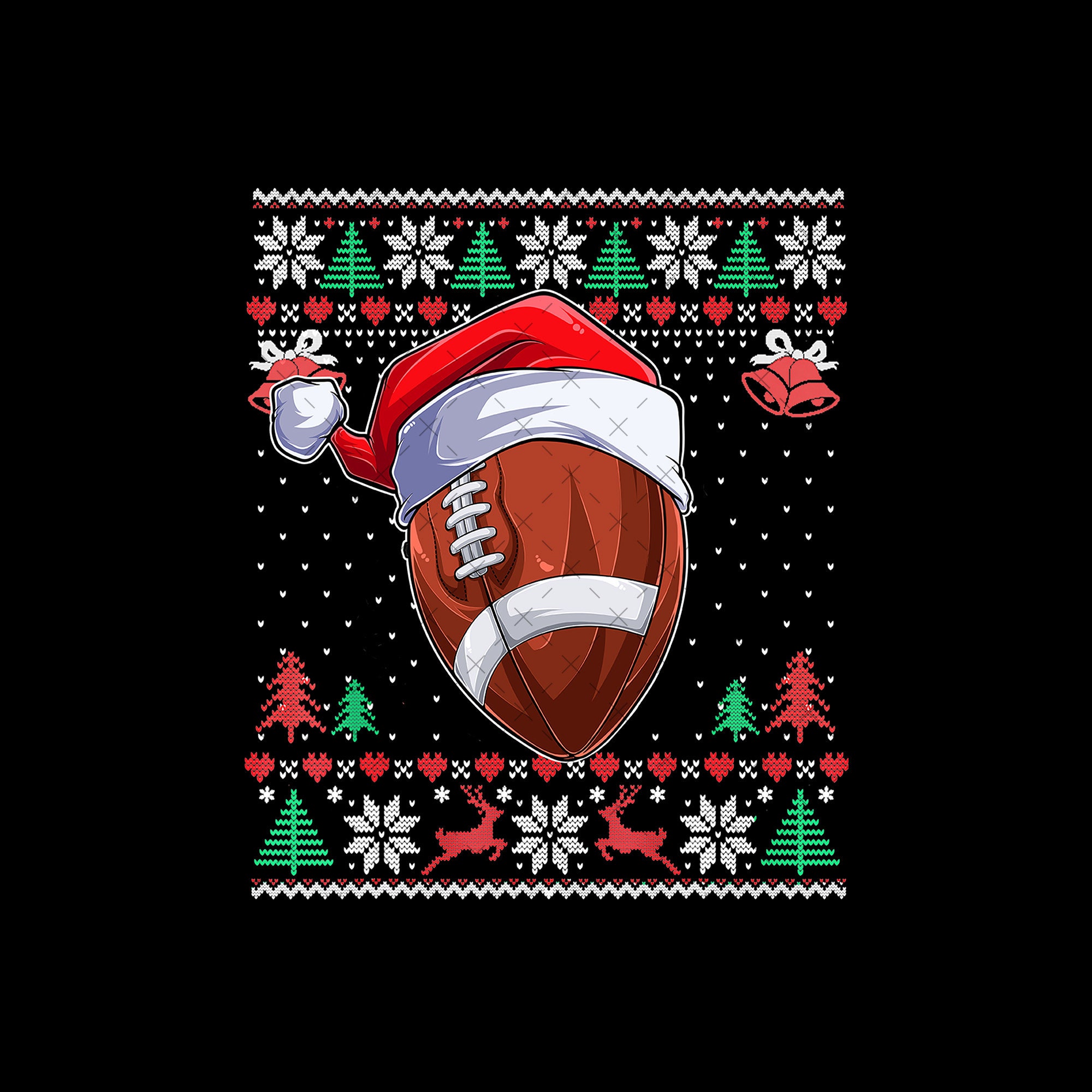 Football Christmas Santa Hat Png, Football Mom Gift, Football Ugly ...