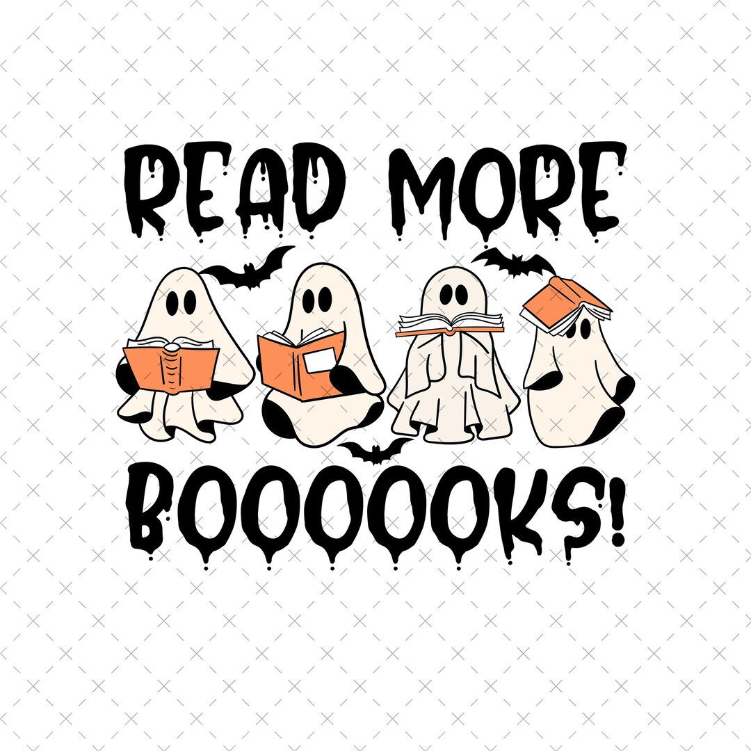 Read More Booooks Halloween Cute Boo Ghost PNG - Etsy