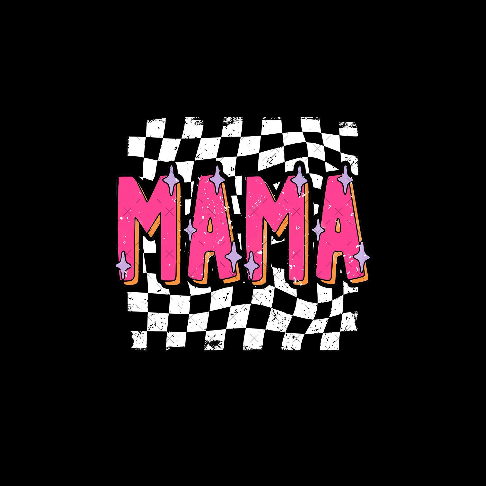 Retro Mama Png, Retro Checkered Mama Png, Mothers Day Png, Mom Gift Png ...
