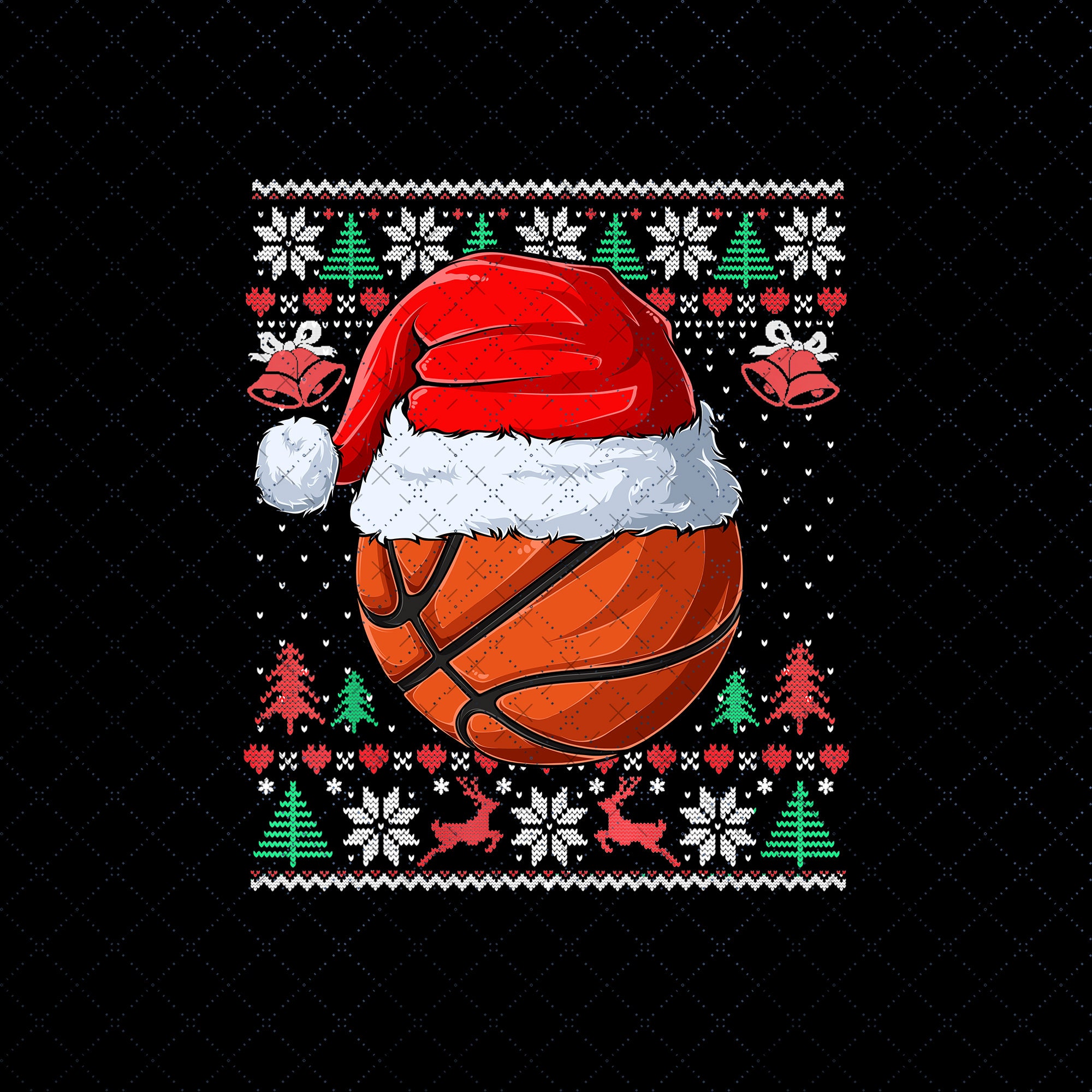 Merry Swishmas PNG, Basketball Santa PNG, Ugly Christmas Sweater PNG ...