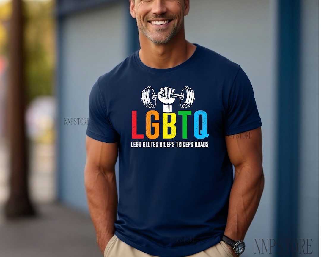 Lats Glutes Biceps Triceps Quads LGBTQ Shirt, Gay Gym Fitness Shirt ...
