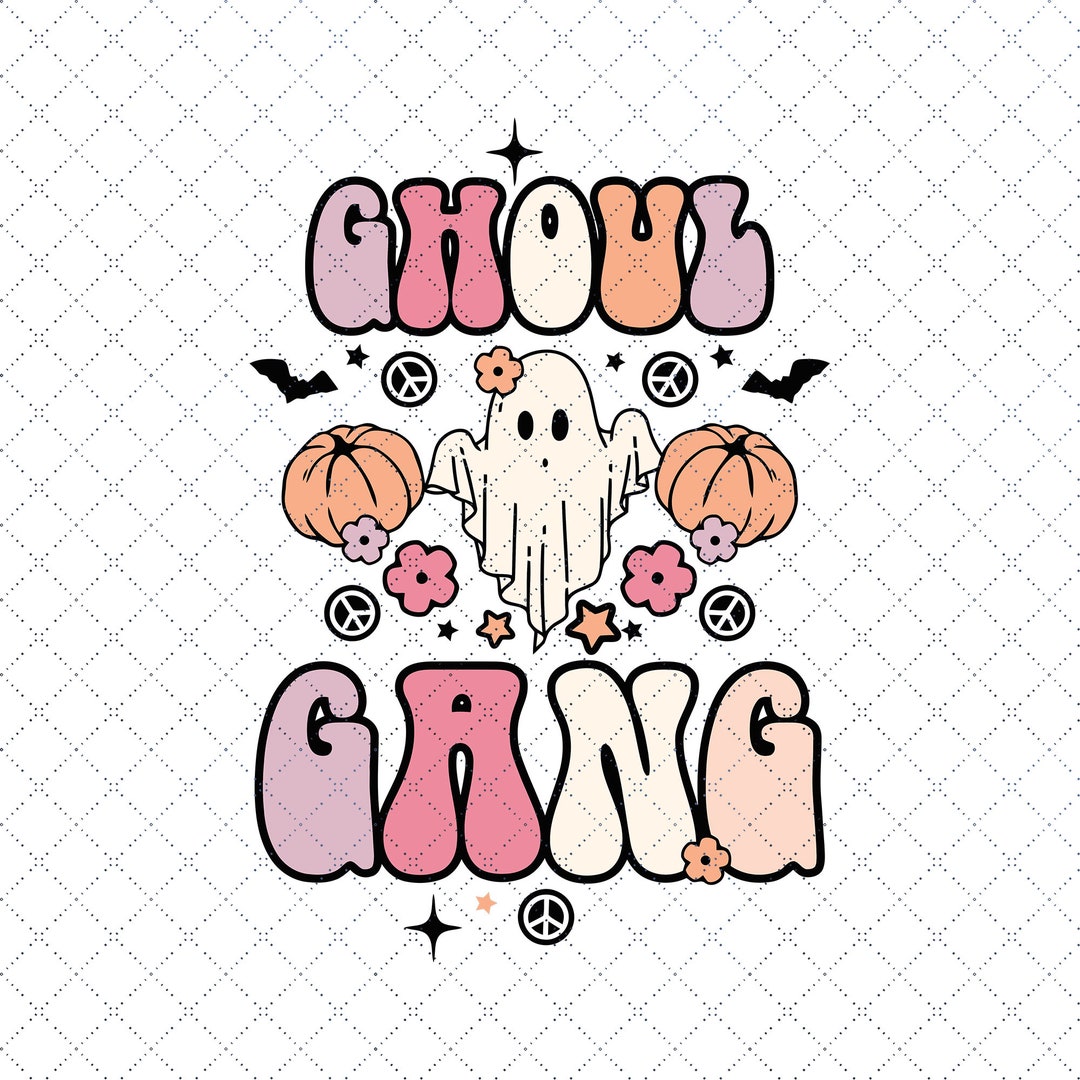 Halloween Ghost Ghoul Gang Retro Groovy PNG - Etsy