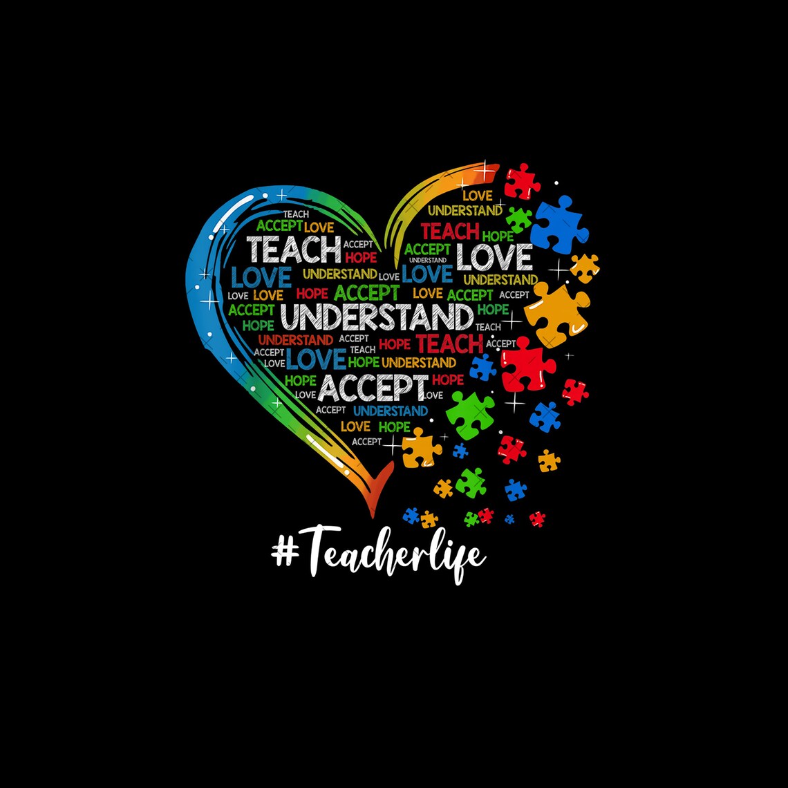 Autism Awareness Teacher Png, Teach Accept Understand Love, Autism ...