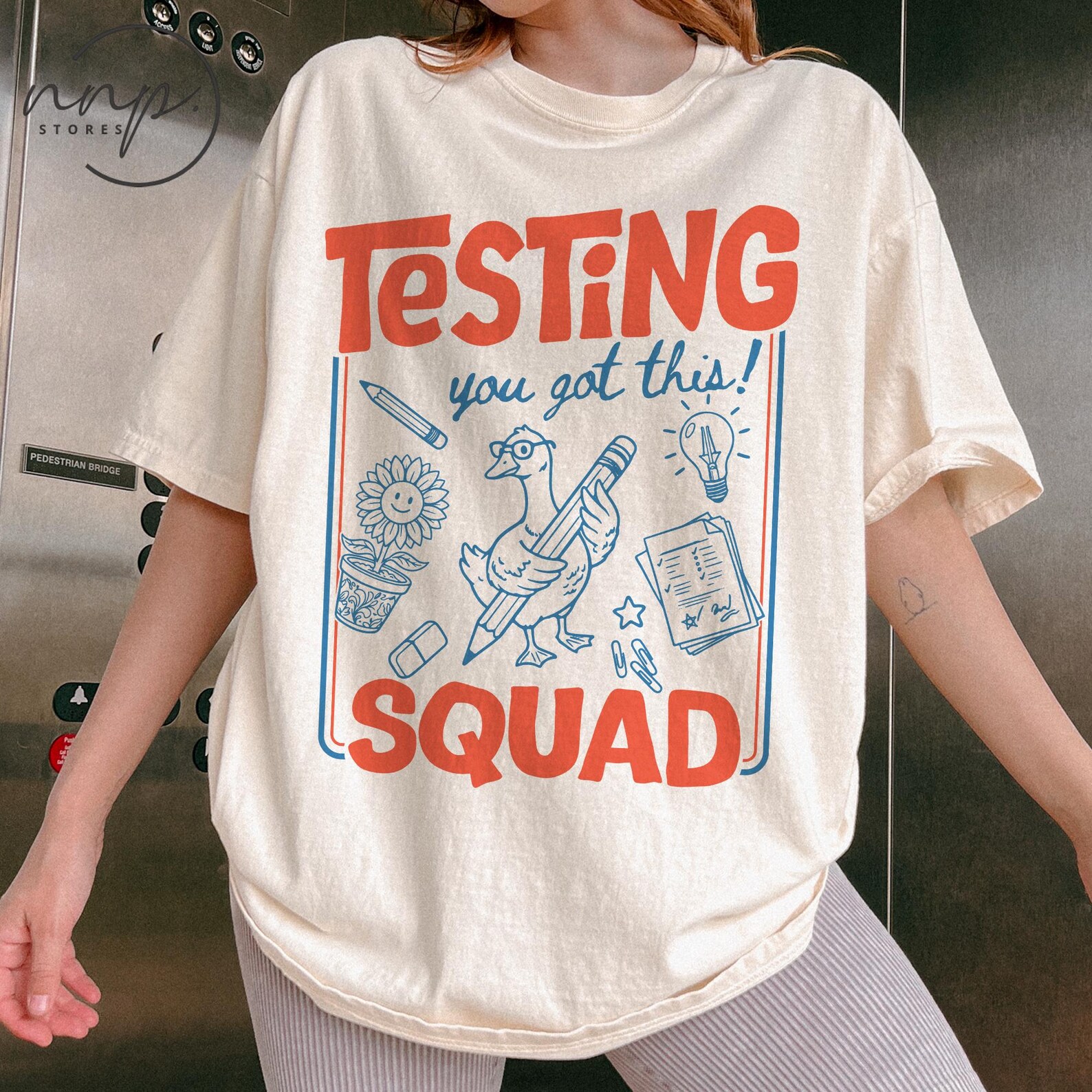 Comfort Colors® Test Day Testing Squad Silly Goose T-shirt, Cute School ...
