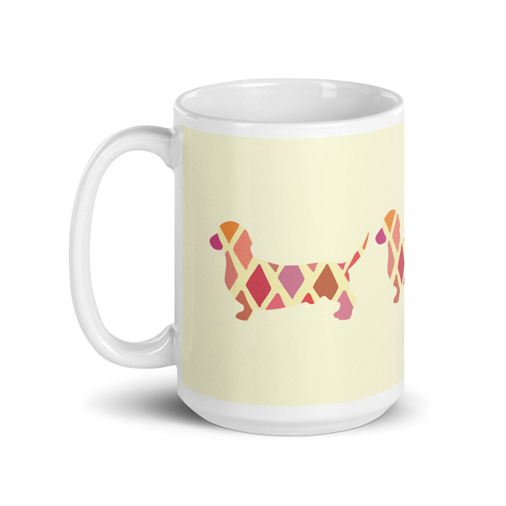 Bright Dachshund Tea Mug Office Gift Sausage Dog Print Mug - Etsy UK