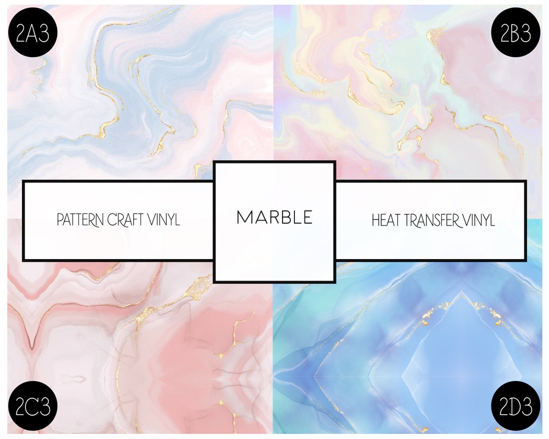 Marble Ombre Opal Patterned HTV & Oracal 651 Permanent Vinyl Adhesive ...