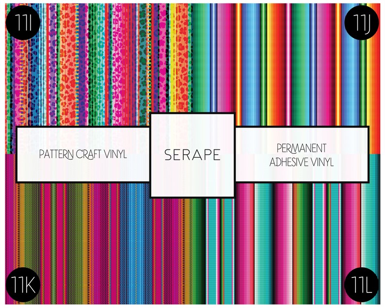 Serape Pattern Premium Vinyl, Iron on Vinyl HTV With Heat Tape, Perfect ...