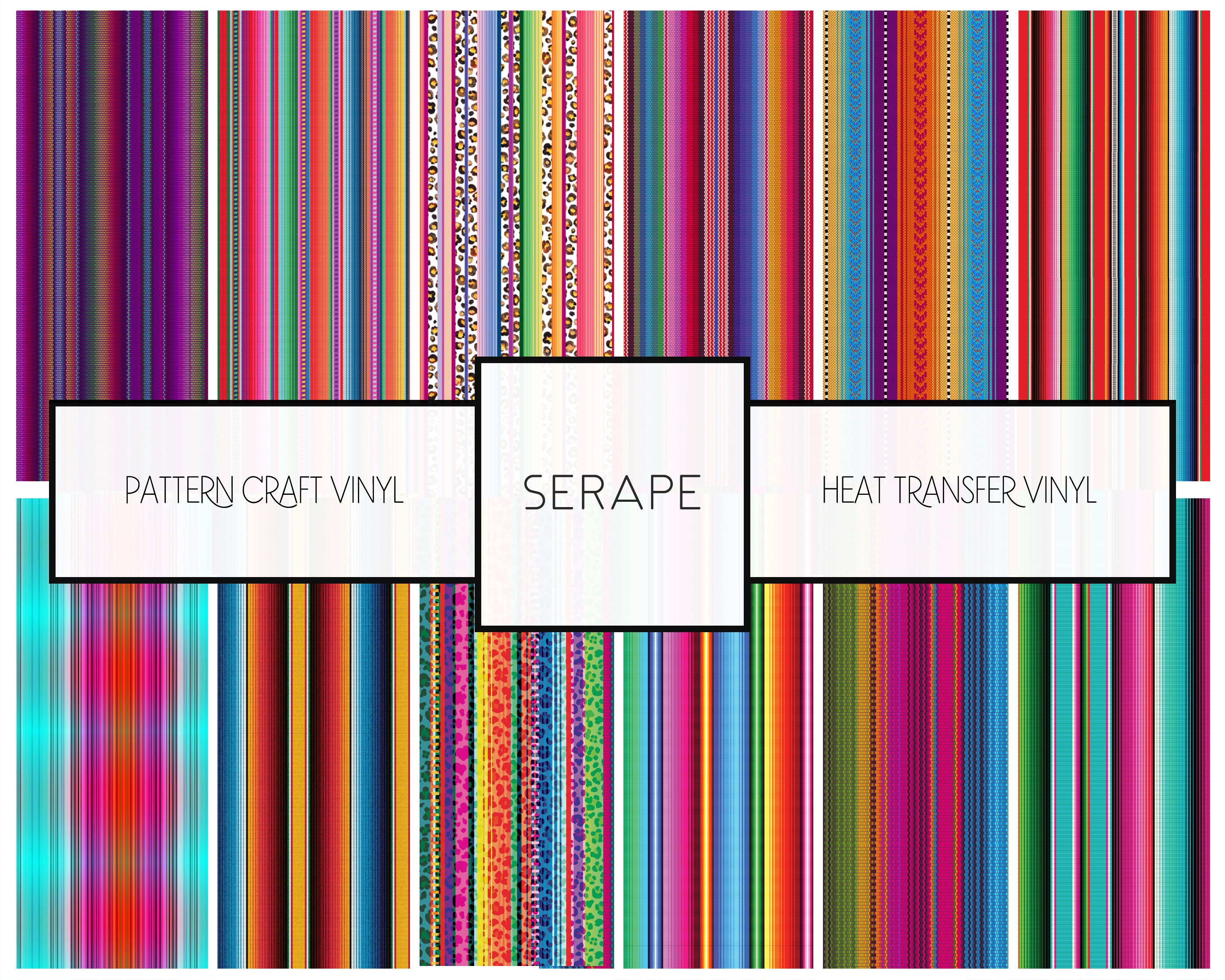 Colorful Serape Pattern Vinyl Iron on HTV Colorful Fiesta Pattern Heat ...