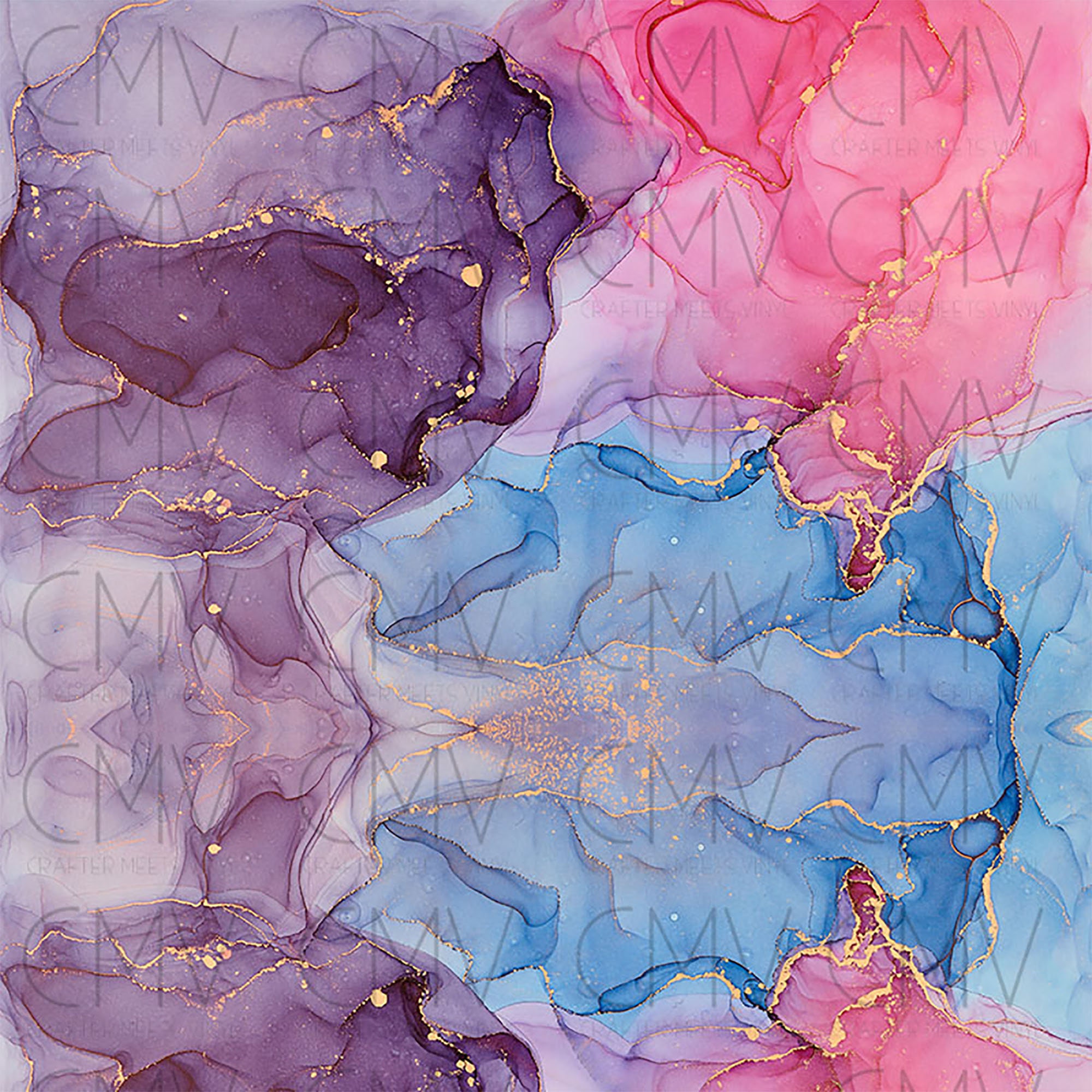 Watercolor Marble Vinyl Iron on HTV Pattern Heat Transfer Vinyl With ...