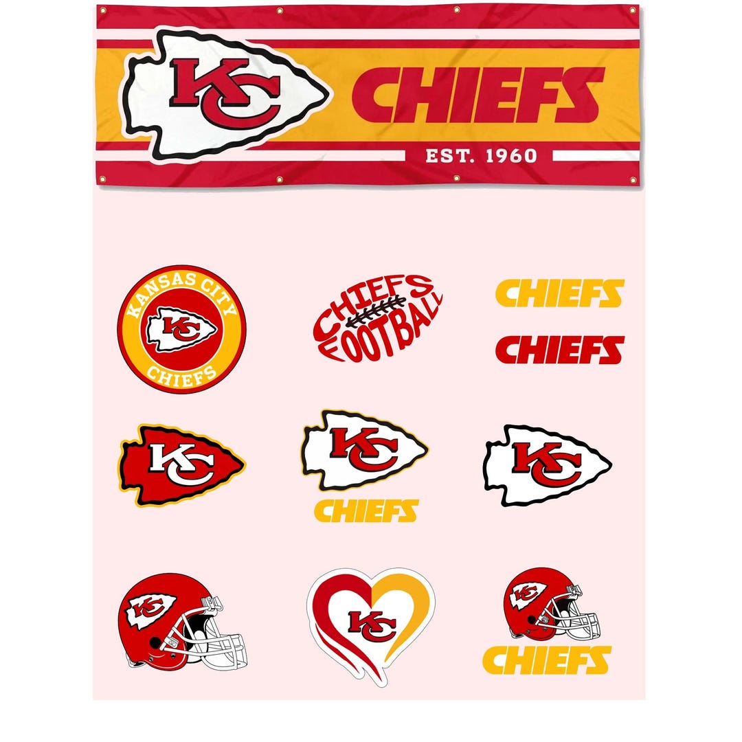 Sticker Labels & Tags, KC Chiefs Collectible Merch, Wall Stickers, Car ...