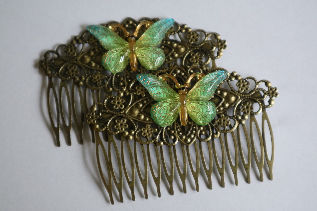 Womens Hair Combs for Her Butterfly Filigree Comb - Etsy